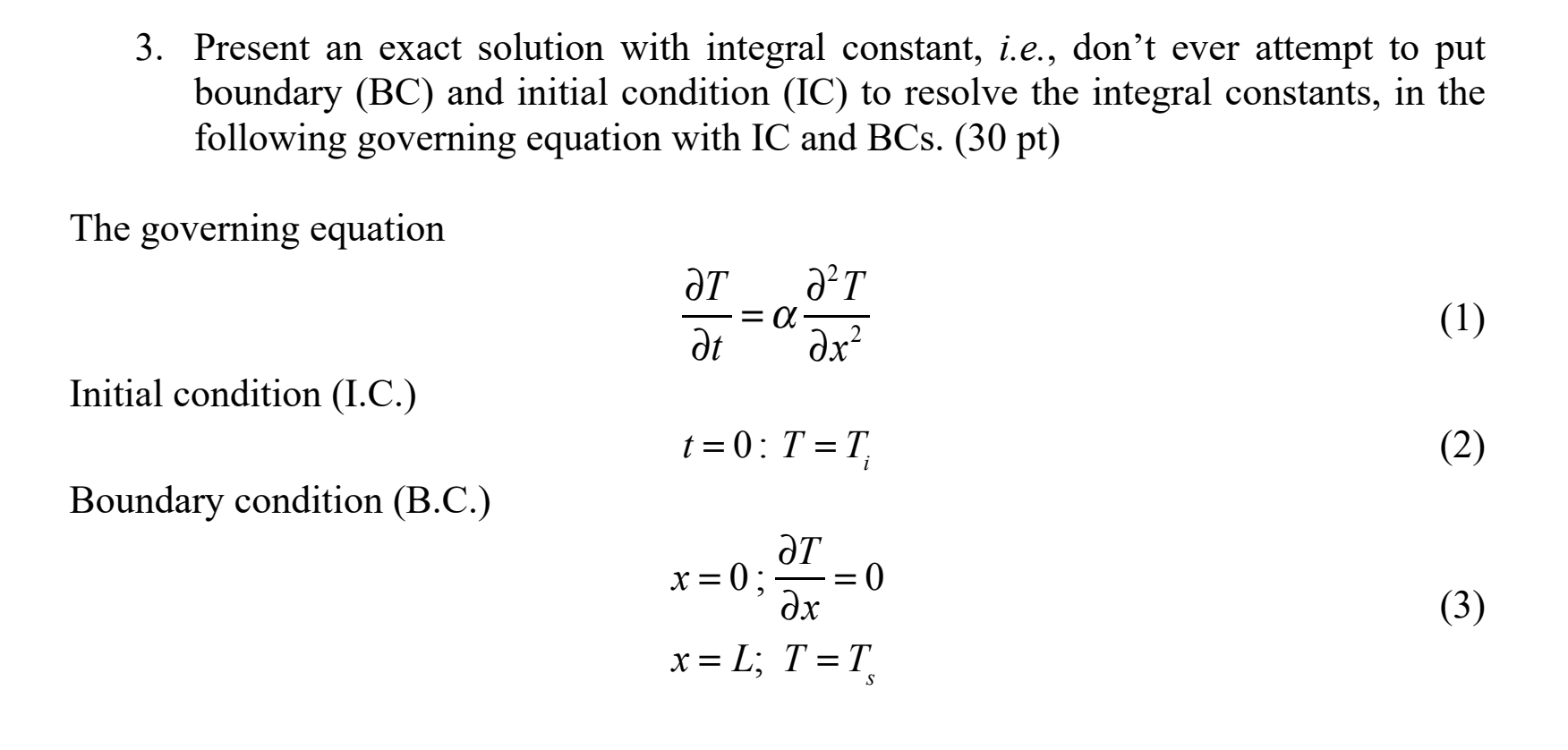 Solved Present an exact solution with integral constant, | Chegg.com