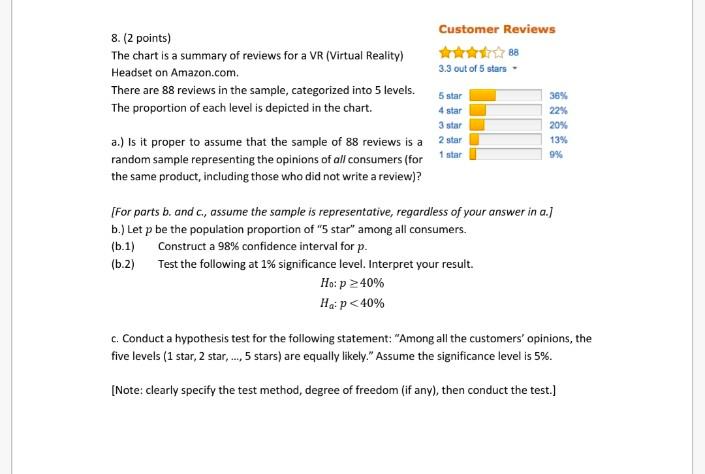 Solved [For parts b. and c, assume the sample is | Chegg.com