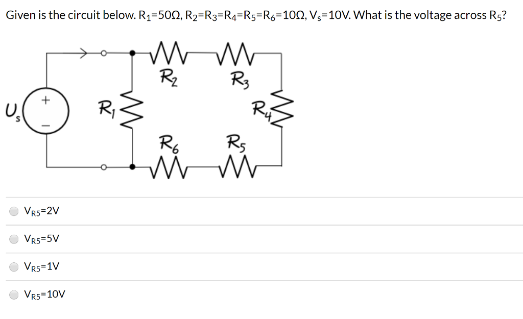 Solved Given is the circuit below. R1=500, | Chegg.com