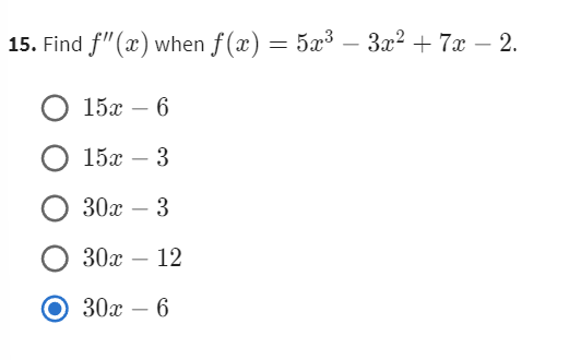 Solved Find f''(x) ﻿when | Chegg.com
