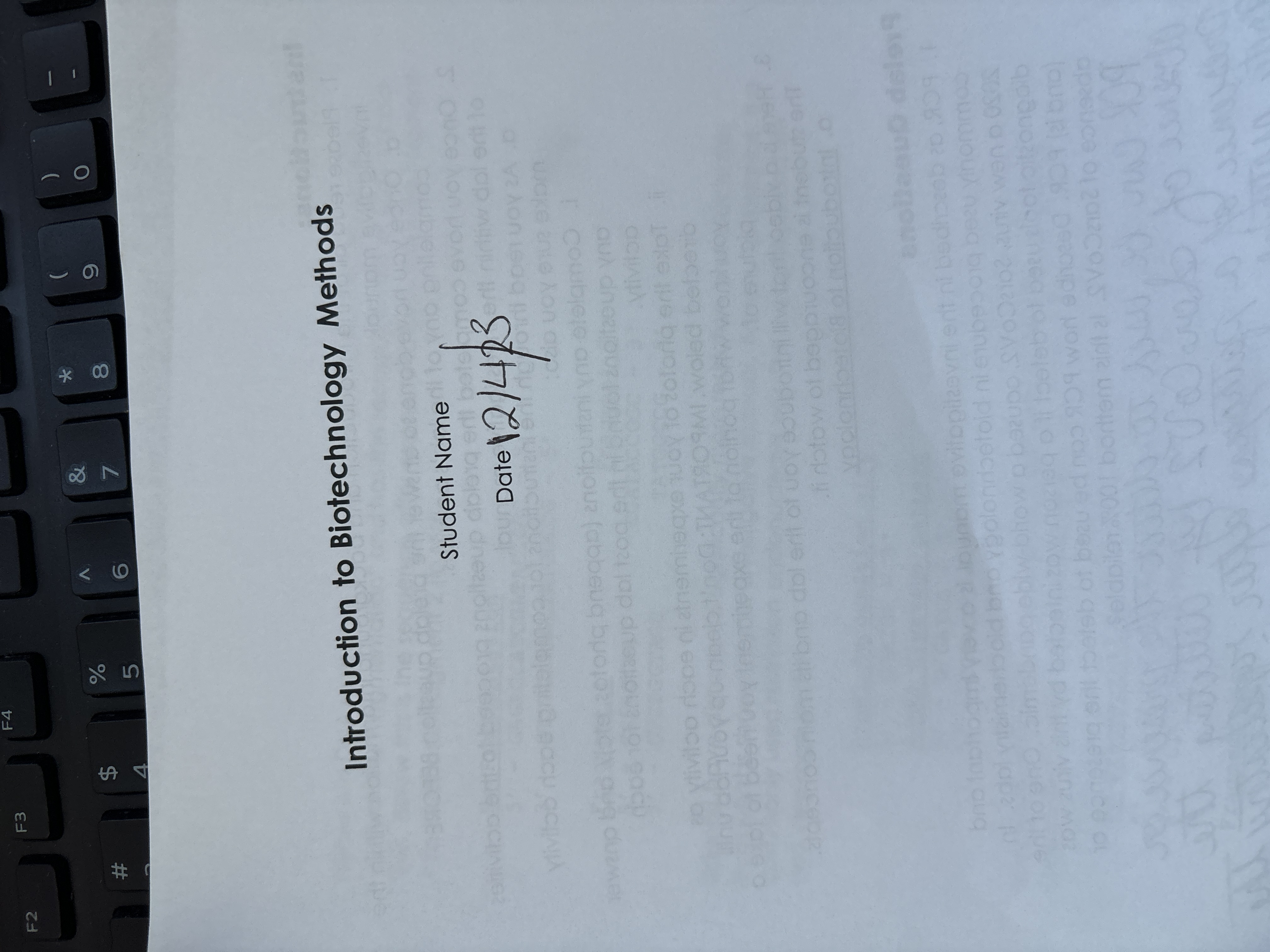 Solved Introduction to Biotechnology Methods | Chegg.com