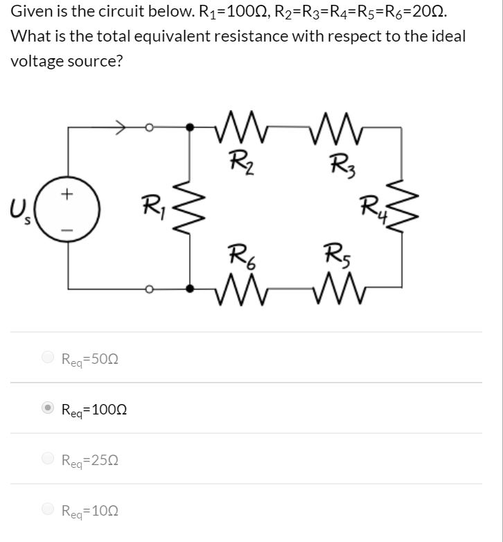 Solved Given is the circuit below. R1=10012, | Chegg.com