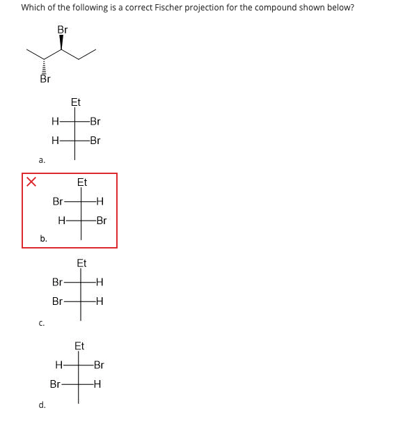 Solved Which of the following is a correct Fischer | Chegg.com