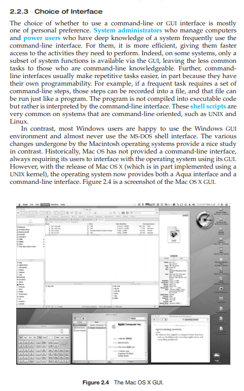 Solved User and Operating-System Interface We mentioned | Chegg.com