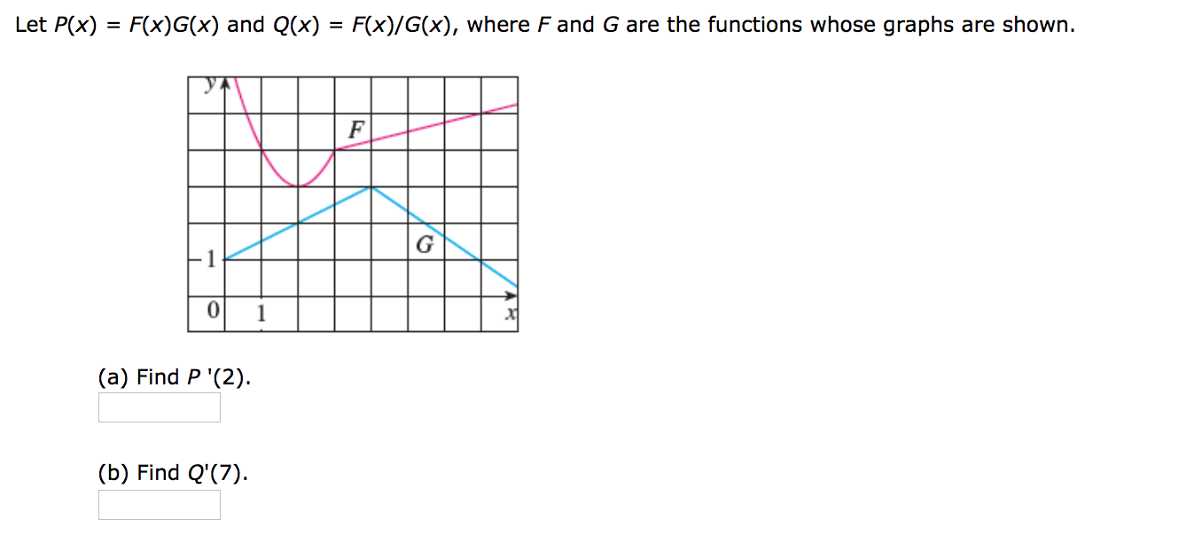 Solved Let P(x) = F(x)G(x) and Q(x) = F(x)/G(x), where F and | Chegg.com