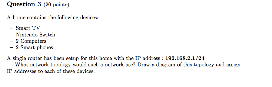 Solved Question 1 (20 points) Observe the given network | Chegg.com