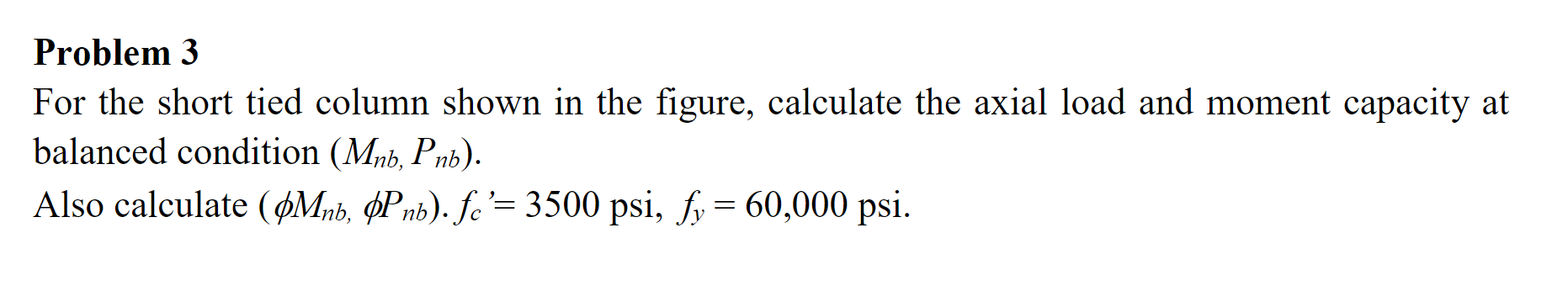 For the short tied column shown in the figure, | Chegg.com