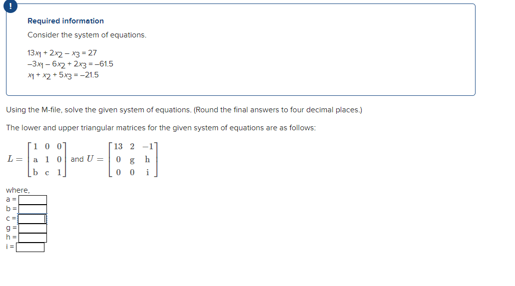 Solved Required information Consider the system of | Chegg.com