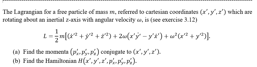 Solved Hamilton's Equations | Chegg.com