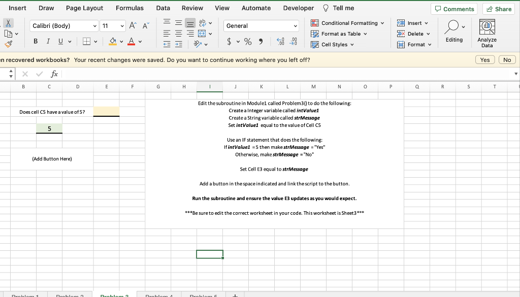 Solved Home Insert Draw Page Layout Formulas Data Review | Chegg.com