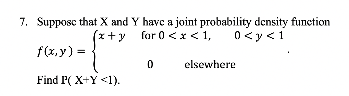 Solved Suppose that X and Y have a joint probability density | Chegg.com