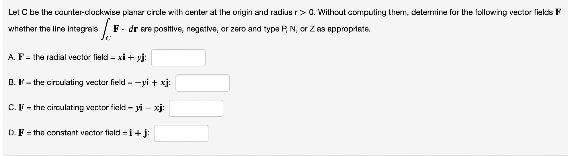 Solved Let C be the counter-clockwise planar circle with | Chegg.com