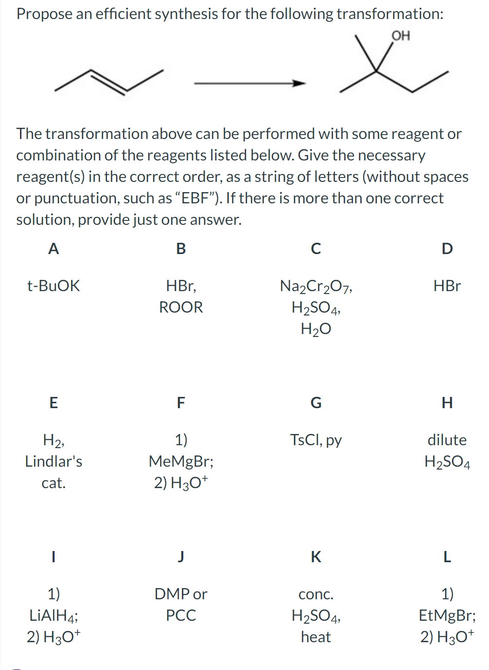 Solved Propose an efficient synthesis for the following | Chegg.com