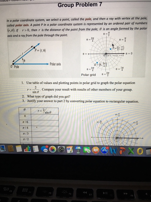 Solved roup Problem 7 In a polar coordinate system, we | Chegg.com