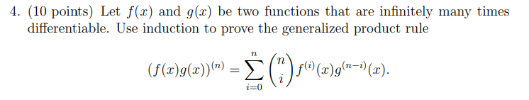 Solved (10 ﻿points) ﻿Let f(x) ﻿and g(x) ﻿be two functions | Chegg.com