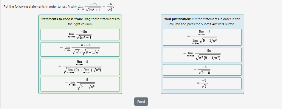 Solved he following statements in order to justify why | Chegg.com