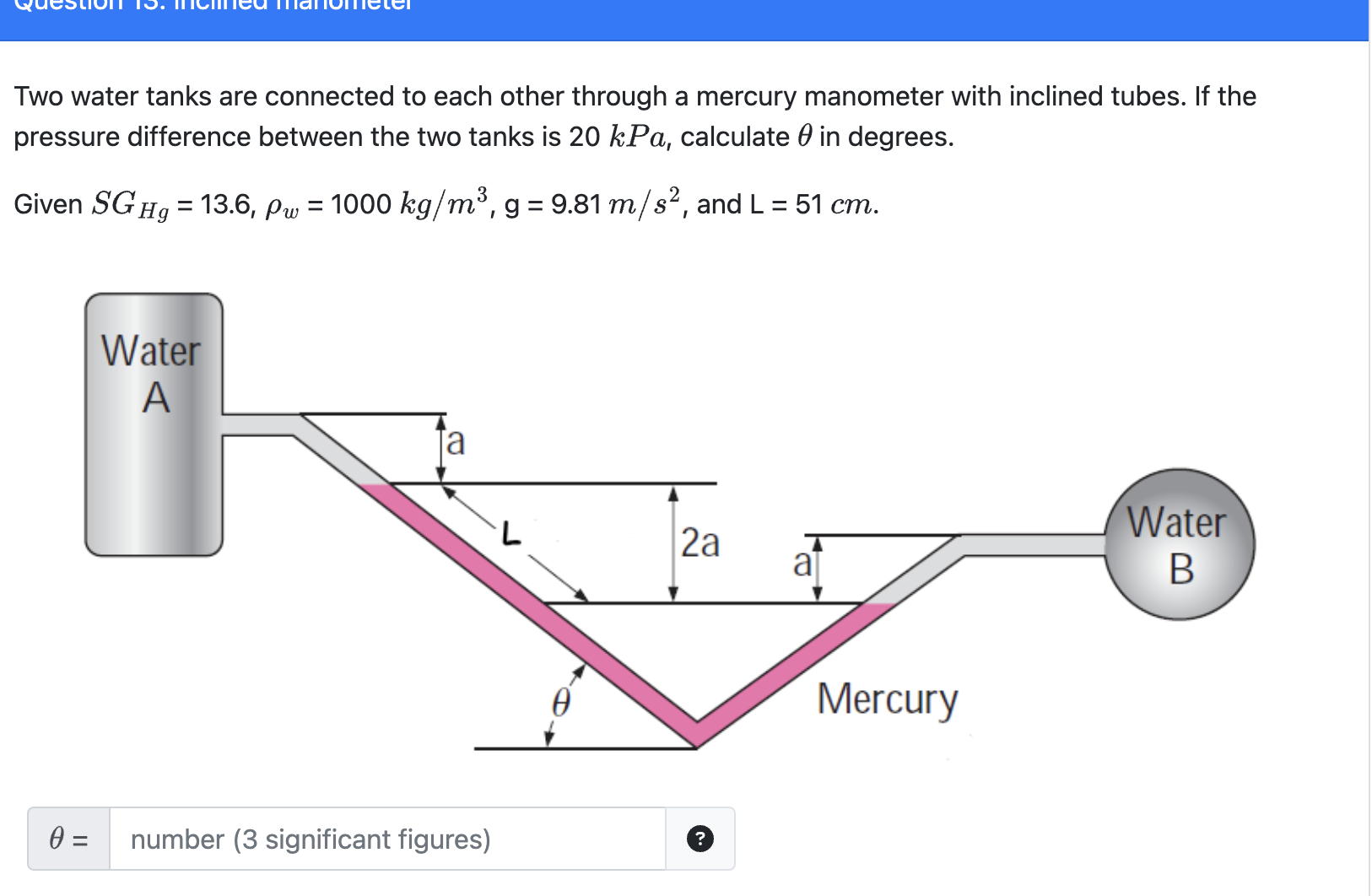 Solved Two water tanks are connected to each other through a | Chegg.com