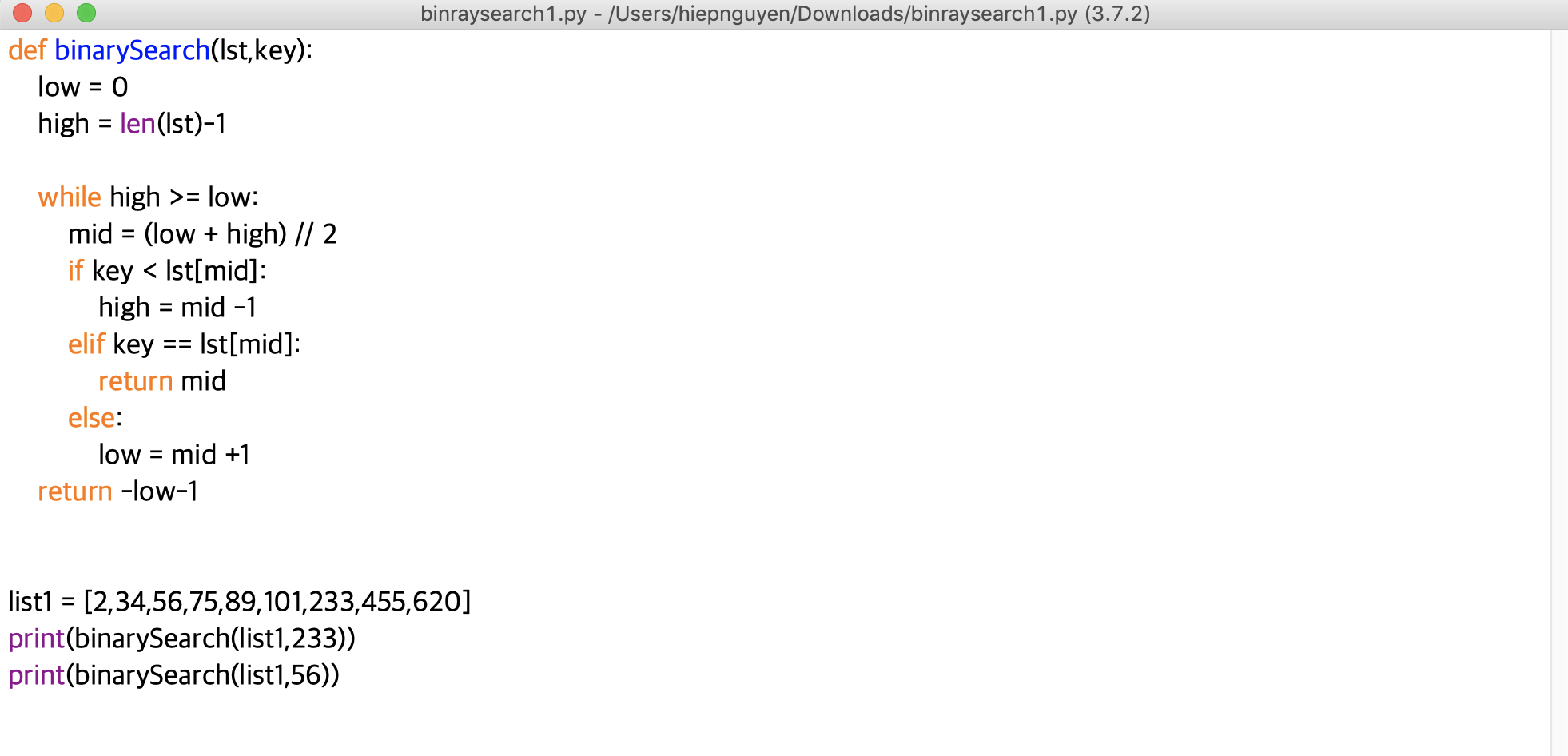 Solved bigo1.py - /Users/hiepnguyen/Downloads/bigo1.py | Chegg.com