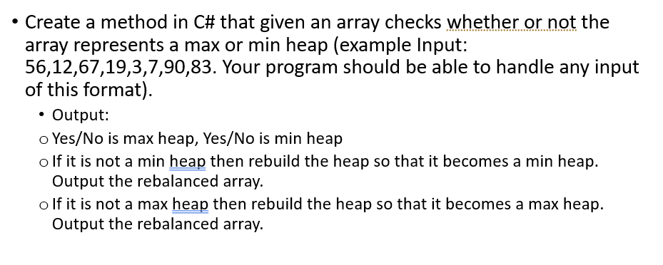 Solved • Create A Method In C That Given An Array Checks 4375