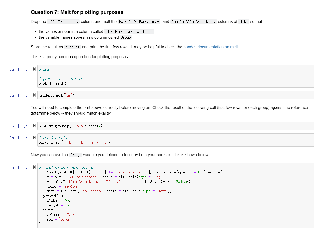 Solved Question 1: Different marksThe cell below is a copy | Chegg.com