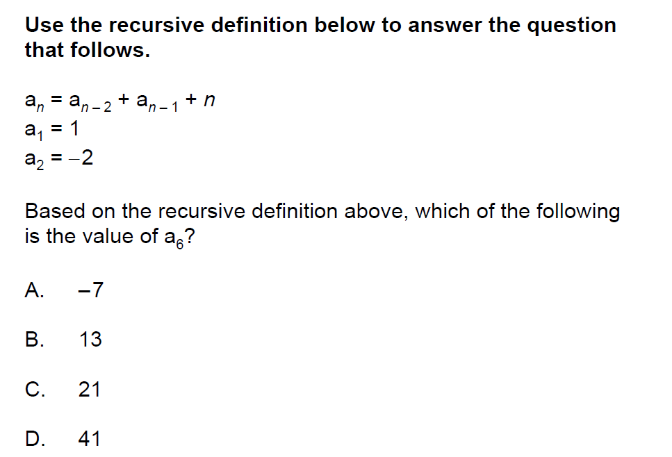 Solved Use the recursive definition below to answer the | Chegg.com