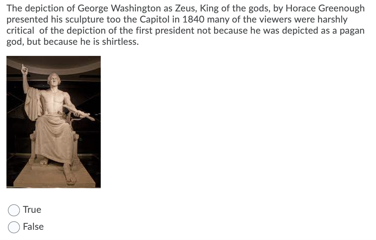 Solved The Depiction Of George Washington As Zeus King Of