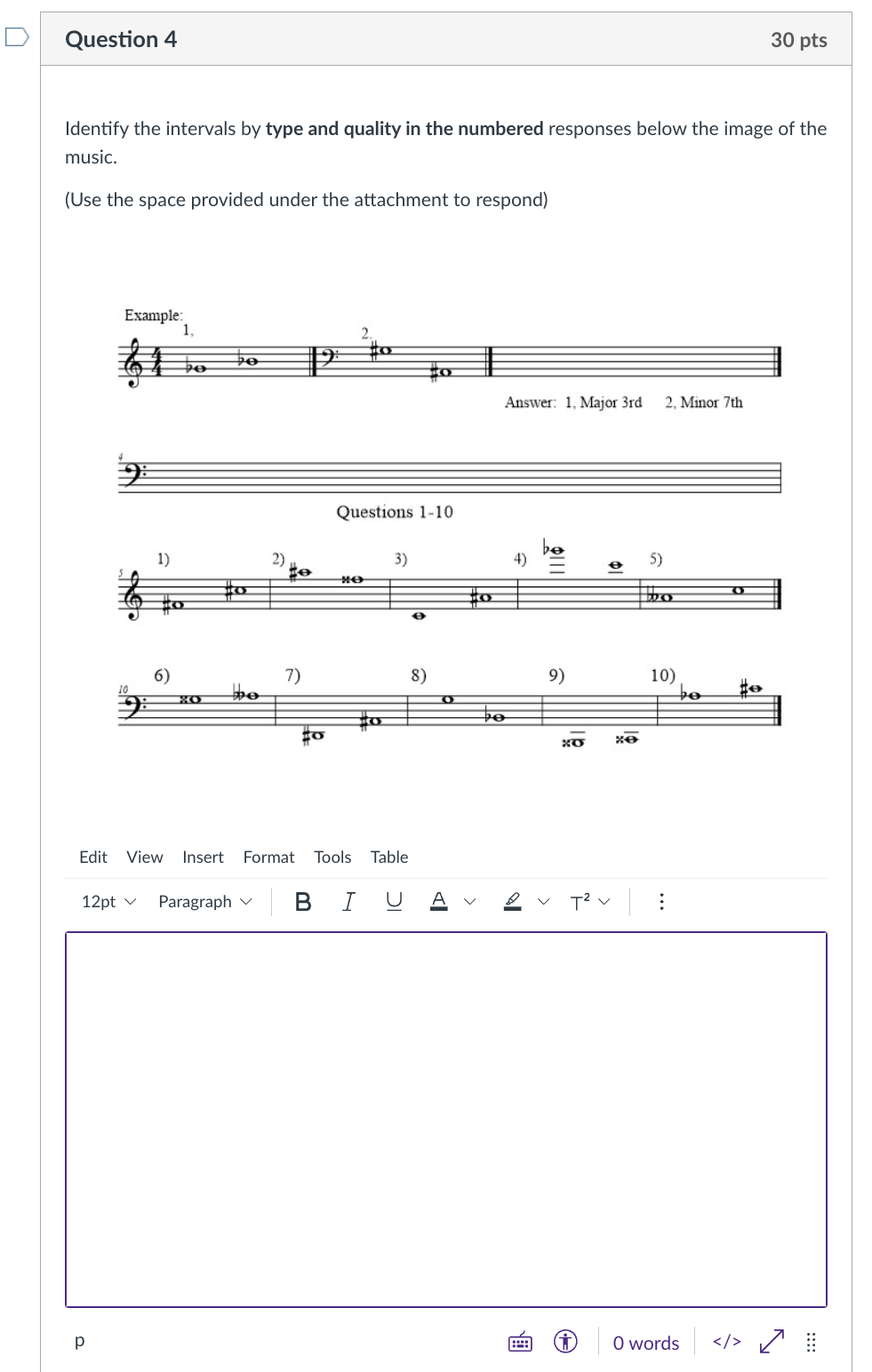 Identify the intervals by type and quality in the | Chegg.com