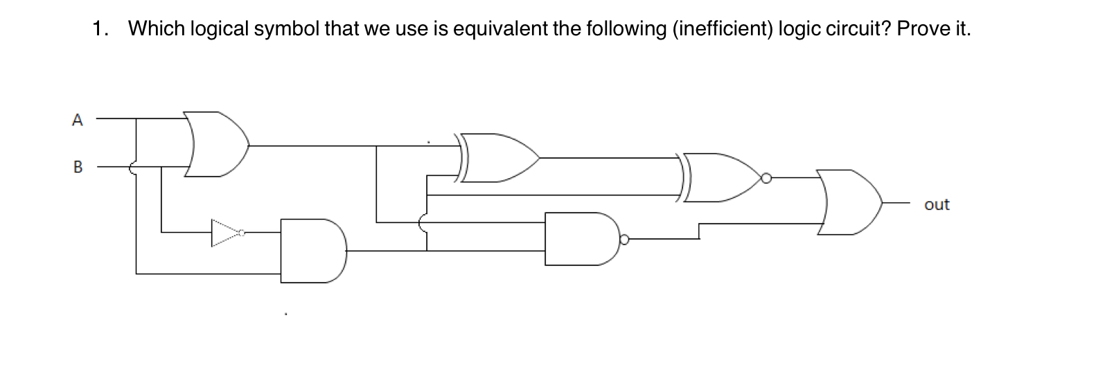 1. Which logical symbol that we use is equivalent the | Chegg.com