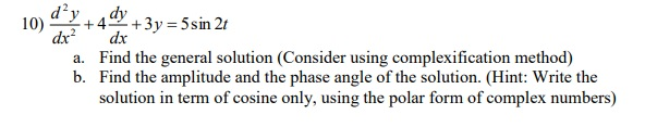 Solved 10 2 dxdix Find the general solution (Consider using | Chegg.com