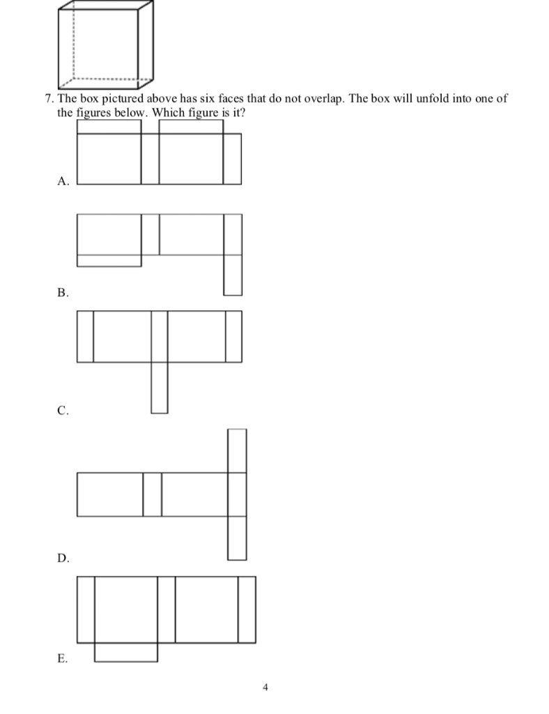 Solved 7. The box pictured above has six faces that do not | Chegg.com