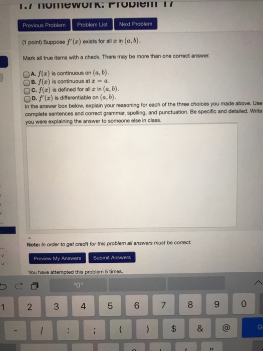 Solved Previous Problem Problem List Next Problem (1 point) | Chegg.com