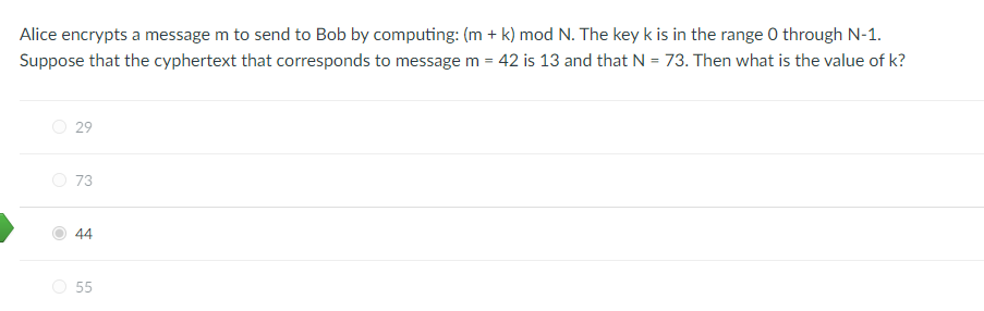 Solved Alice encrypts a message m to send to Bob by | Chegg.com