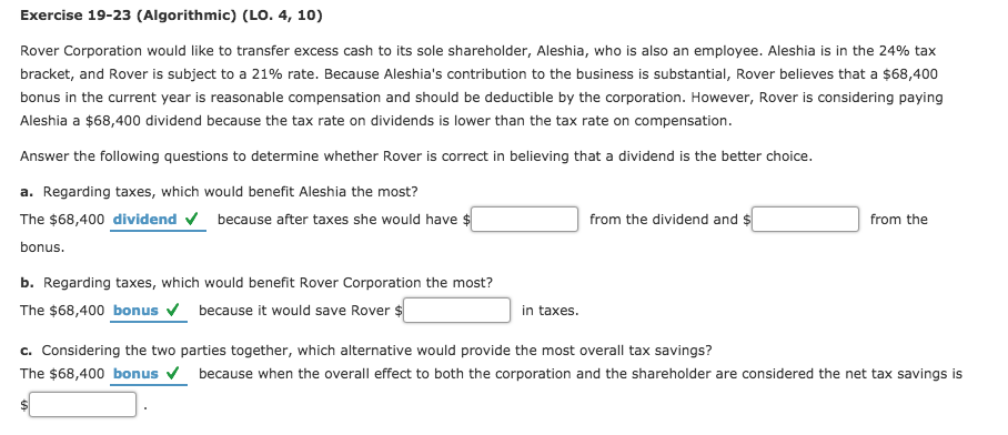 Solved Exercise 19-23 (Algorithmic) (LO. 4, 10) Rover | Chegg.com Solved Exercise 19-23 (Algorithmic) (LO. 4, 10) Rover | Chegg.com