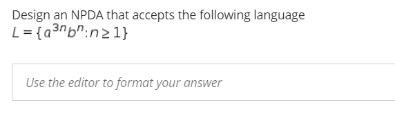 Solved Design an NPDA that accepts the following language L= | Chegg.com