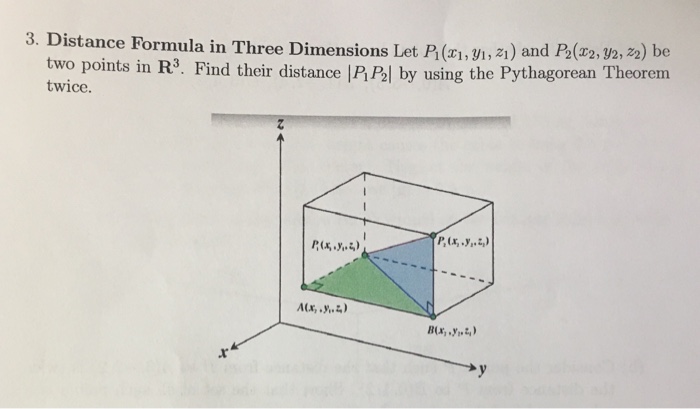 Solved 2.1/2, 2) be two points in R3. Find their distance |P | Chegg.com