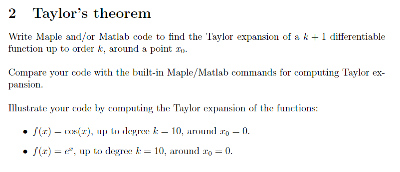 Solved Write the code in MATLAB. Don't use the inbuilt | Chegg.com