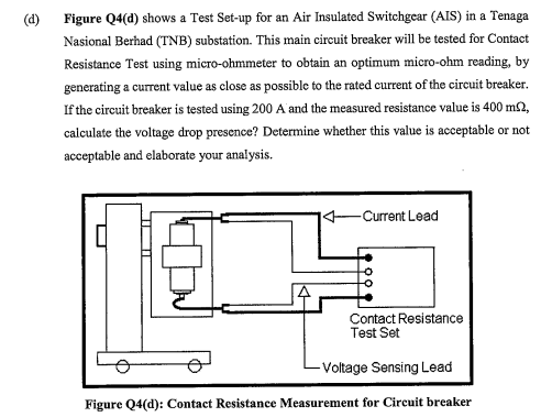 Solved Figure Q4(d) shows a Test Set-up for an Air Insulated | Chegg.com