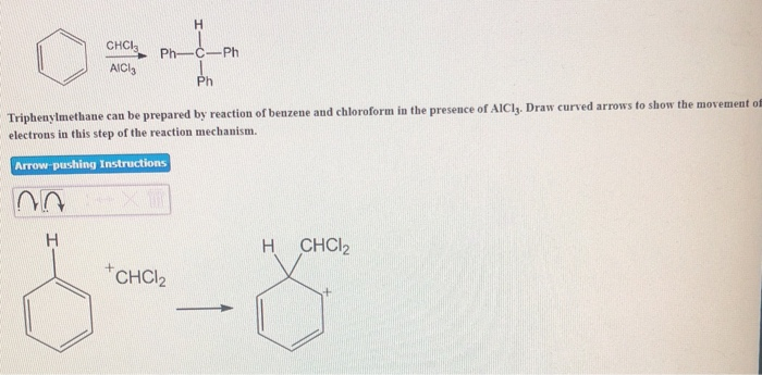 Solved CHCl3 Ph-CPh AIC reaction of benzene and chloroform | Chegg.com