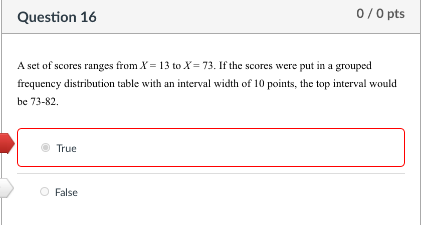 Solved Question 6 0 / 0 pts A set of scores ranges from a | Chegg.com Solved Question 6 0 / 0 pts A set of scores ranges from a | Chegg.com
