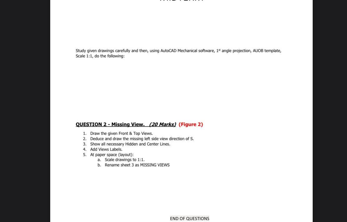 Solved Study given drawings carefully and then, using | Chegg.com
