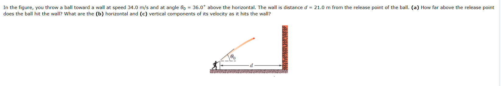 Solved In the figure, you throw a ball toward a wall at | Chegg.com