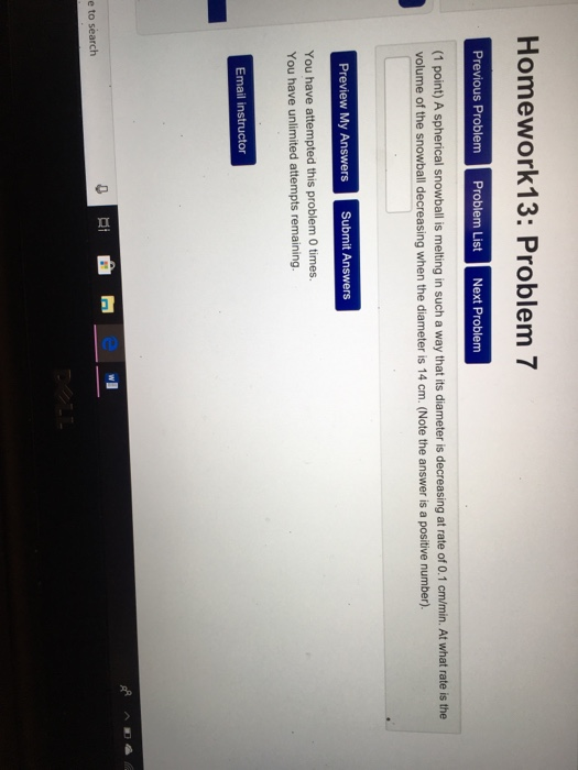 Solved Homework13: Problem 7 Previous Problem Problem | Chegg.com
