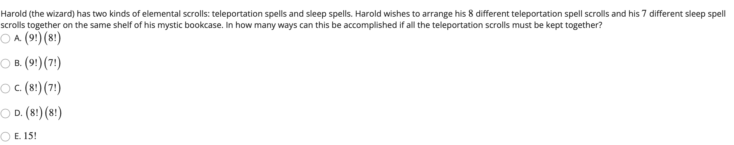Solved Harold (the wizard) has two kinds of elemental | Chegg.com