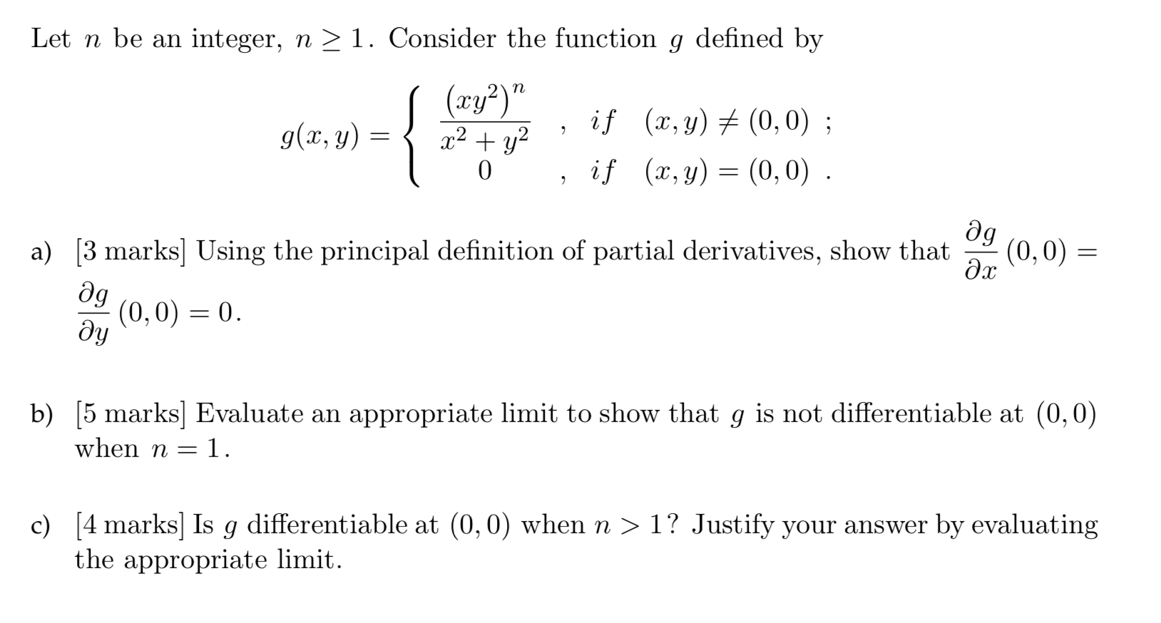 Solved Let n be an integer, n >1. Consider the function g | Chegg.com