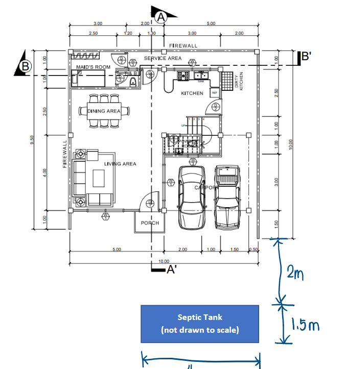 Solved Draw the Sanitary Drainage Layout of this ground | Chegg.com