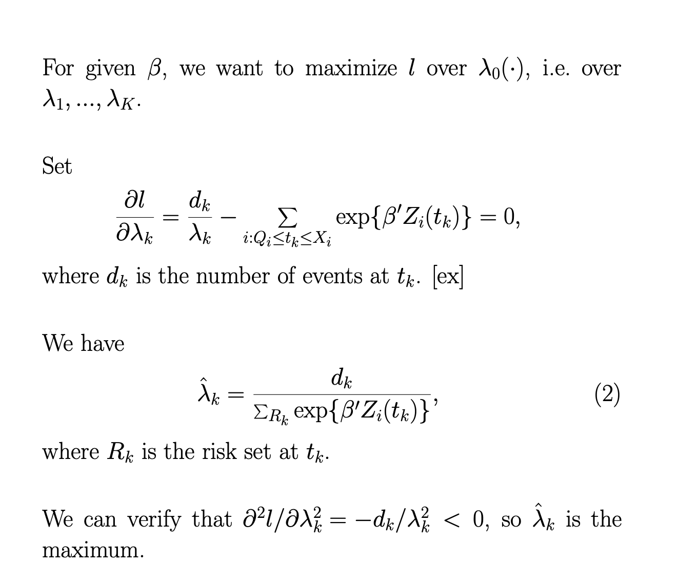 Solved Consider Generally With Time Dependent Covariates
