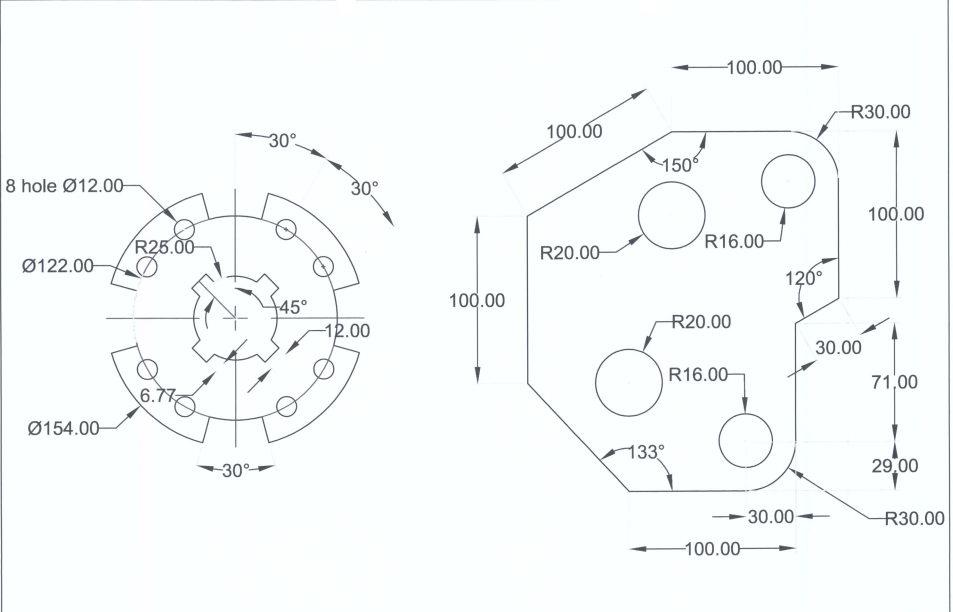 Solved Using the program autocad please help providing steps | Chegg.com