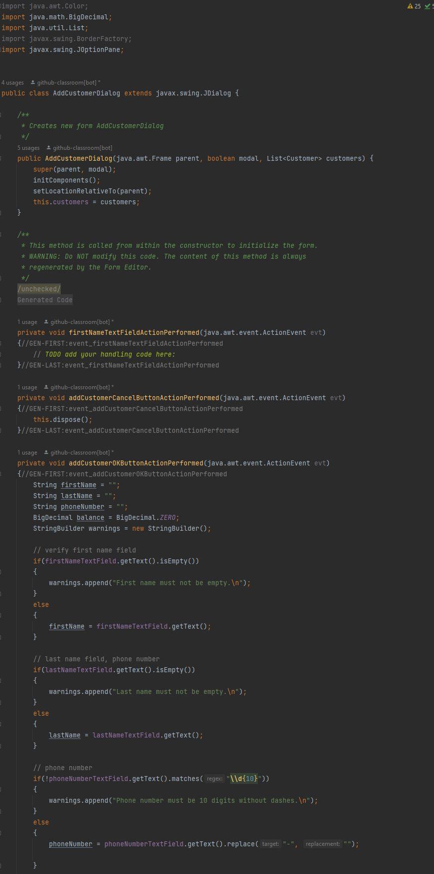 Solved import java.math.Bigdecimal; import java.util.List; | Chegg.com