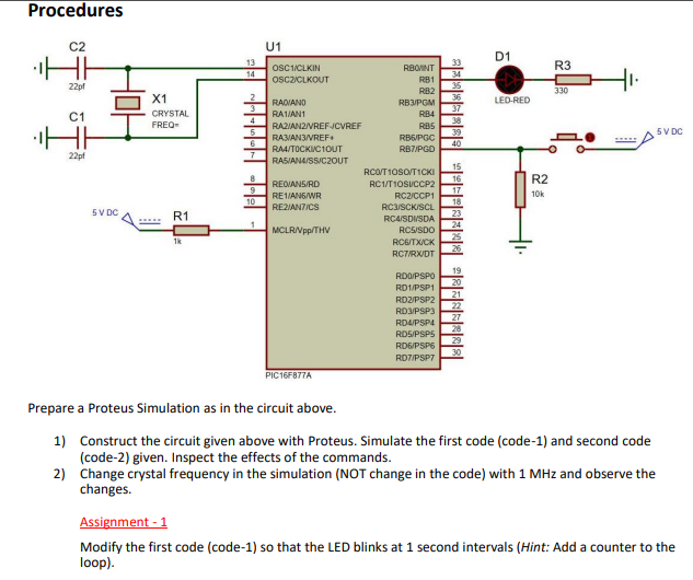 Procedures C2 U1 D1 1. 13 14 R3 R31 22pf 330 2 | Chegg.com