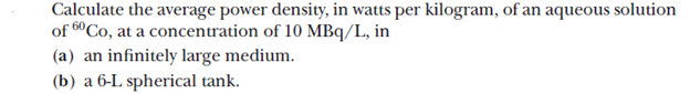 Solved Calculate the average power density, in watts per | Chegg.com